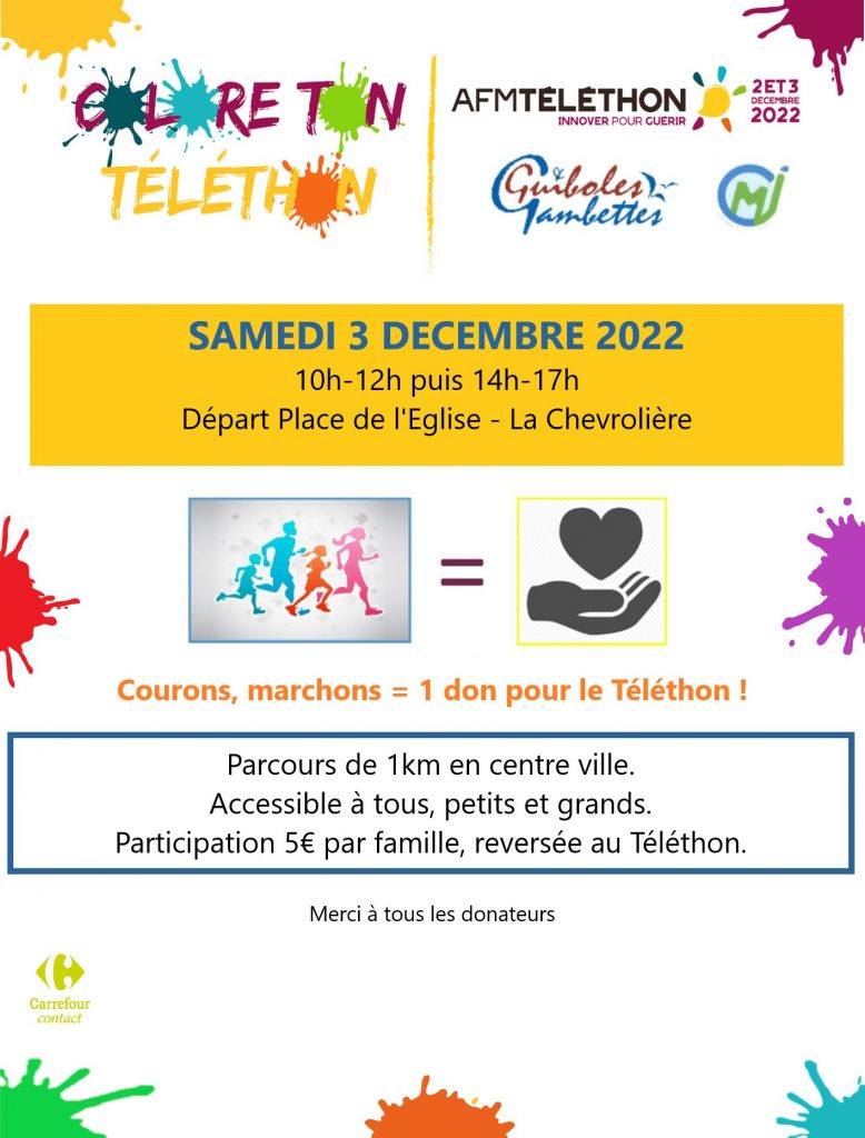 Affiche Téléthon 2022 - La Mairie de La Chevrolière